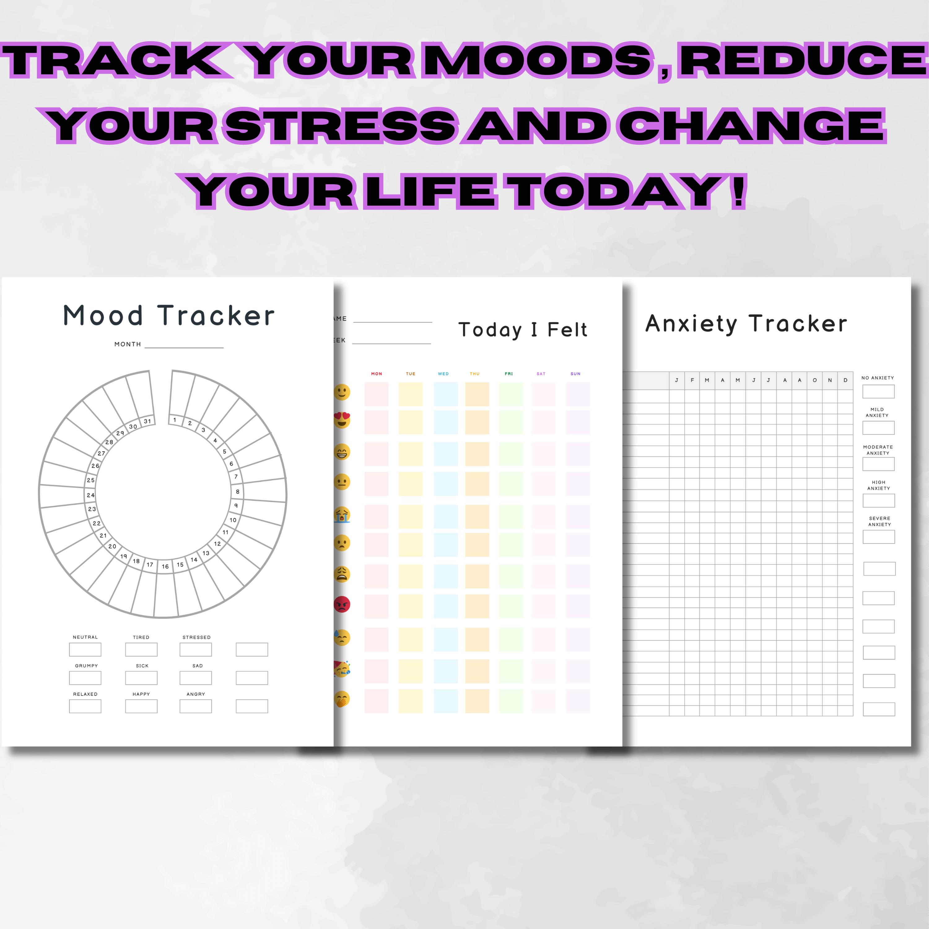 Printable Mood Tracker, Mental Health Journal, Emotion Log, Personal ...