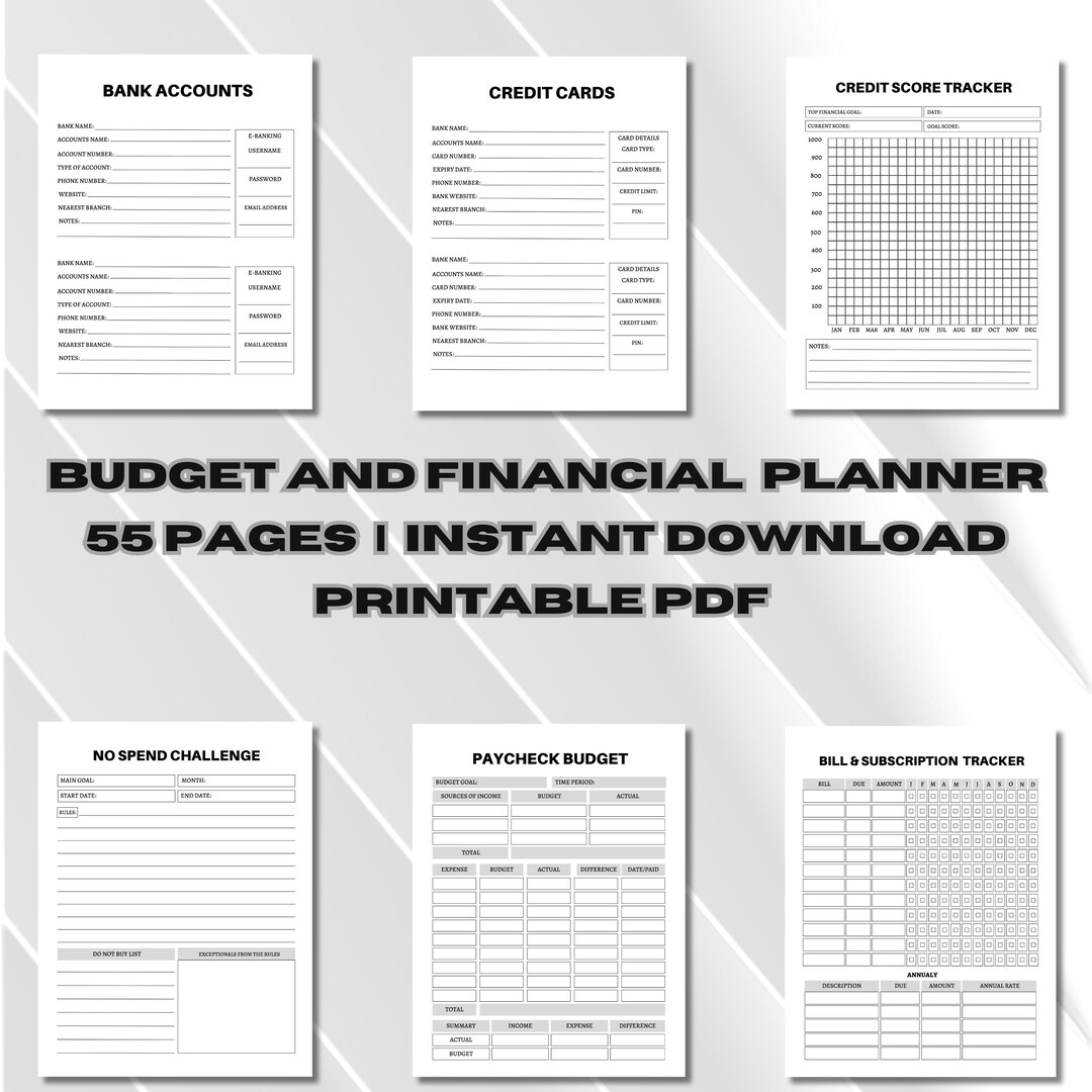 Digital Budget Planner, Printable Monthly Finance Tracker, iPad ...