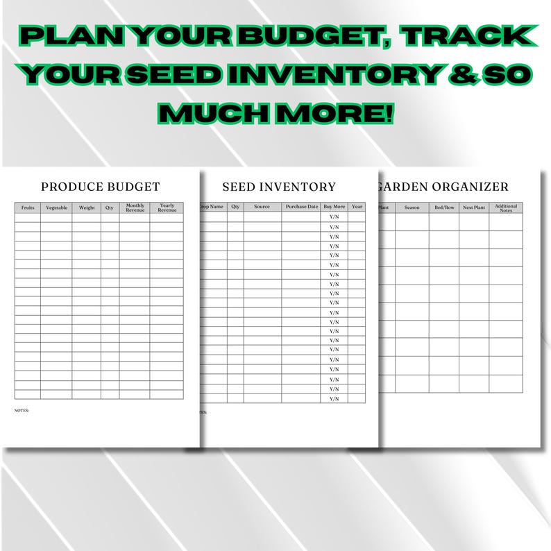 Printable Garden Planner, Plant Care Journal (PDF) - Etsy