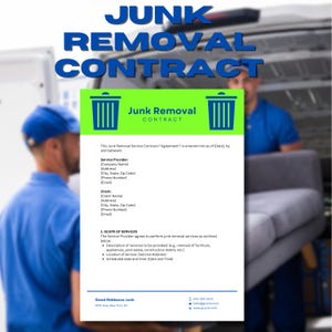 Junk Removal Contract Template - Etsy