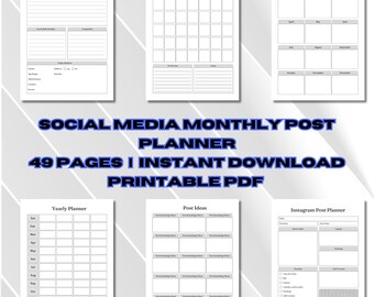 Social Media Content Planner, Essential Tool for Content Creators ...