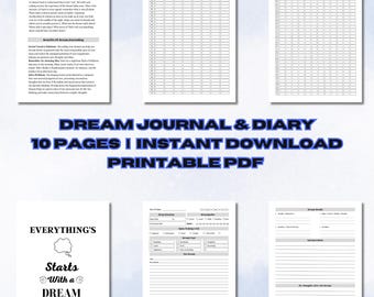 Dream Analysis Printable, Dream Journal, Dream Interpretation, Dream ...