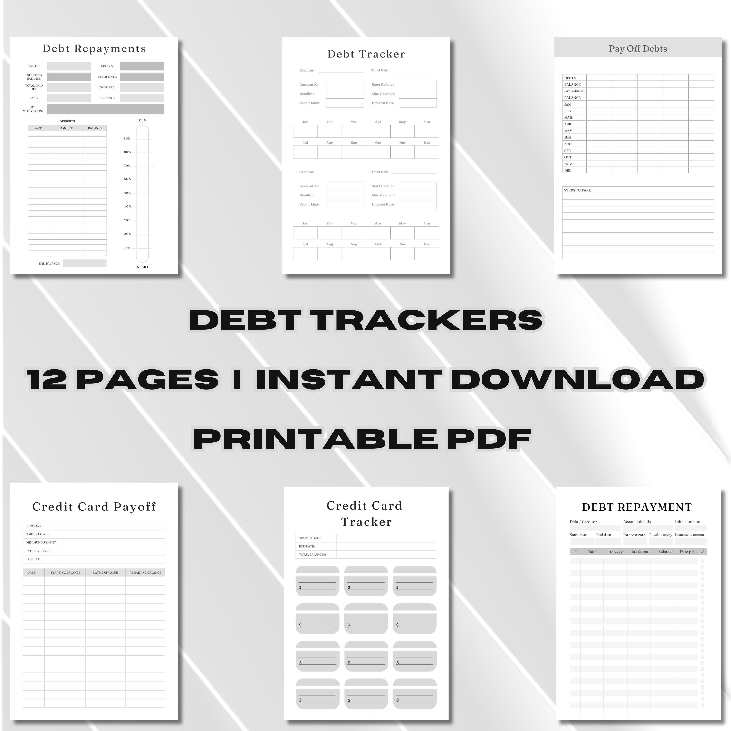 Printable Debt Repayment Tracker, Digital Debt-free Planning Tool, Loan ...