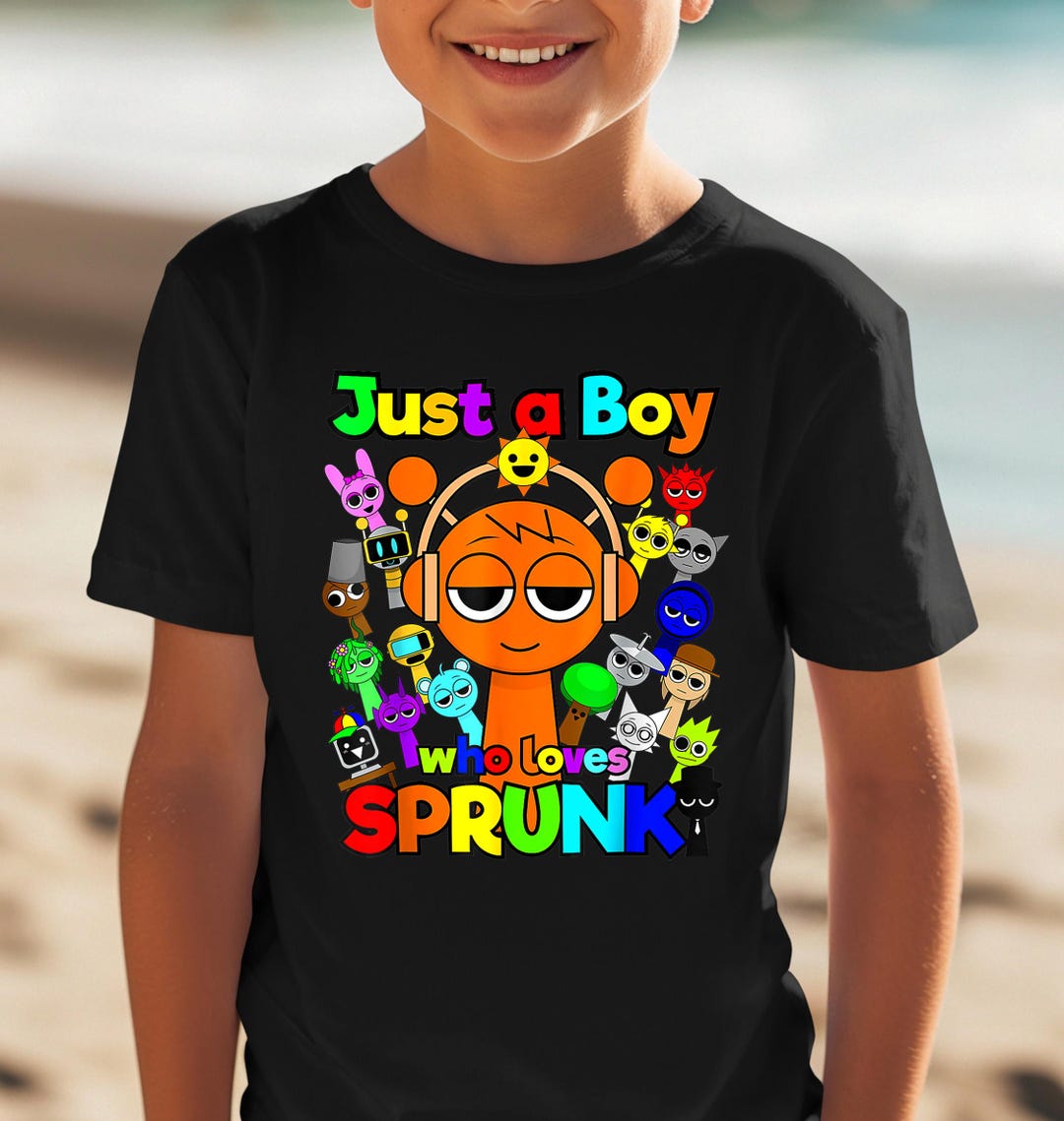 Sprunki Game Shirt, Sprunki Fan Tee, Sprunki Lime Tee, Roblox Cool Game ...