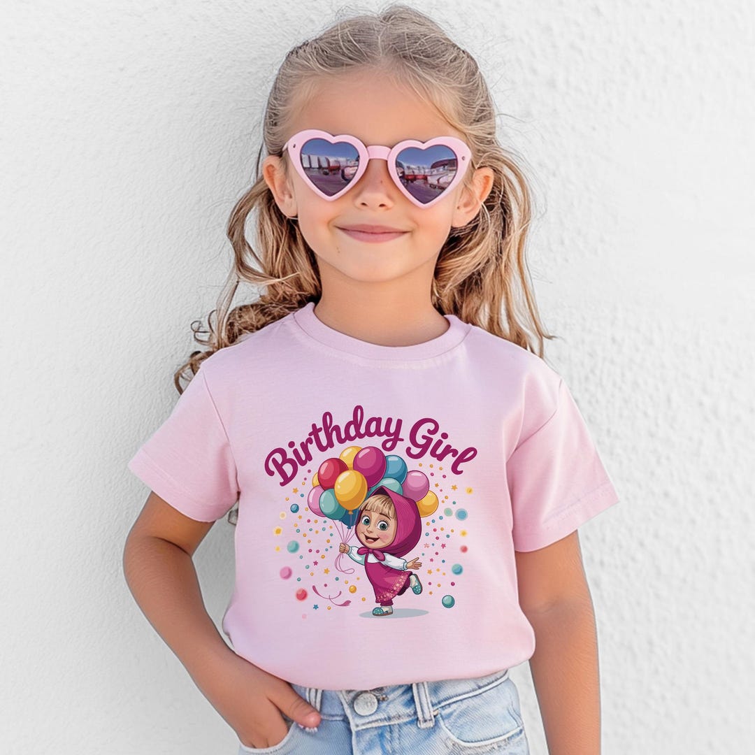 Masha Tee Birthday Girl and the Bear Shirt Masha Shirt Trendy Birthday ...