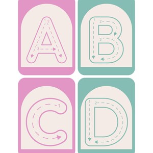 Printable Preschool ABC Tracing Playing Cards, Learning Letters, Pre-k ...