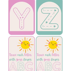 Printable Preschool ABC Tracing Playing Cards, Learning Letters, Pre-k ...