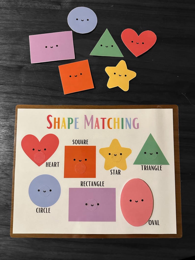 BUNDLE Printable Preschool Matching Worksheet (feelings, Shapes, Abcs ...
