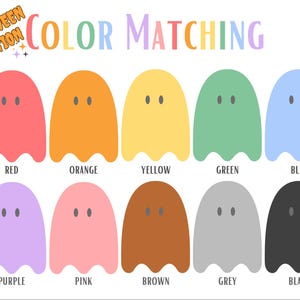 Halloween Preschool Matching Worksheet Bundle: Abcs, 123s, Colors (PDF ...
