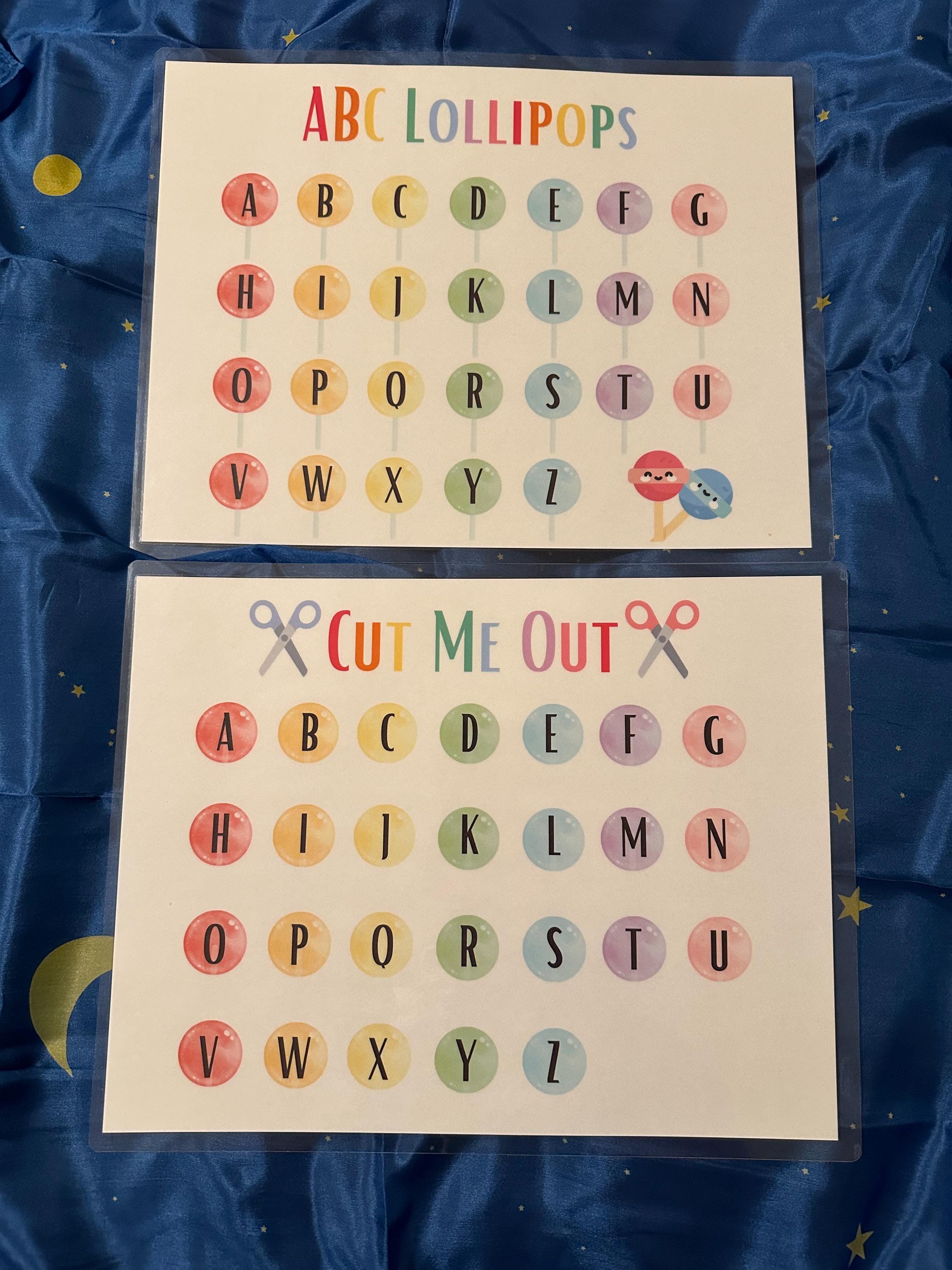 Printable Preschool ABC Lollipops Matching Worksheet PDF - Etsy