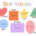 Preschool Shapes Matching Worksheet: Educational Game (PDF) - Etsy