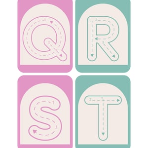 Printable Preschool ABC Tracing Playing Cards, Learning Letters, Pre-k ...