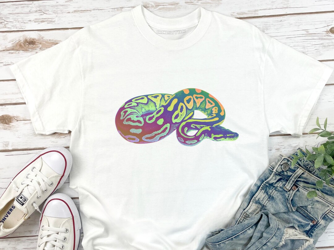Rainbow Ball Python Shirt – Colorful Royal Python Regius Design Tee for ...