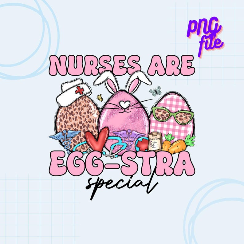 Nurse Are Egg-stra Png, Retro Easter Nurse Bunny Coquette Png, ER ...
