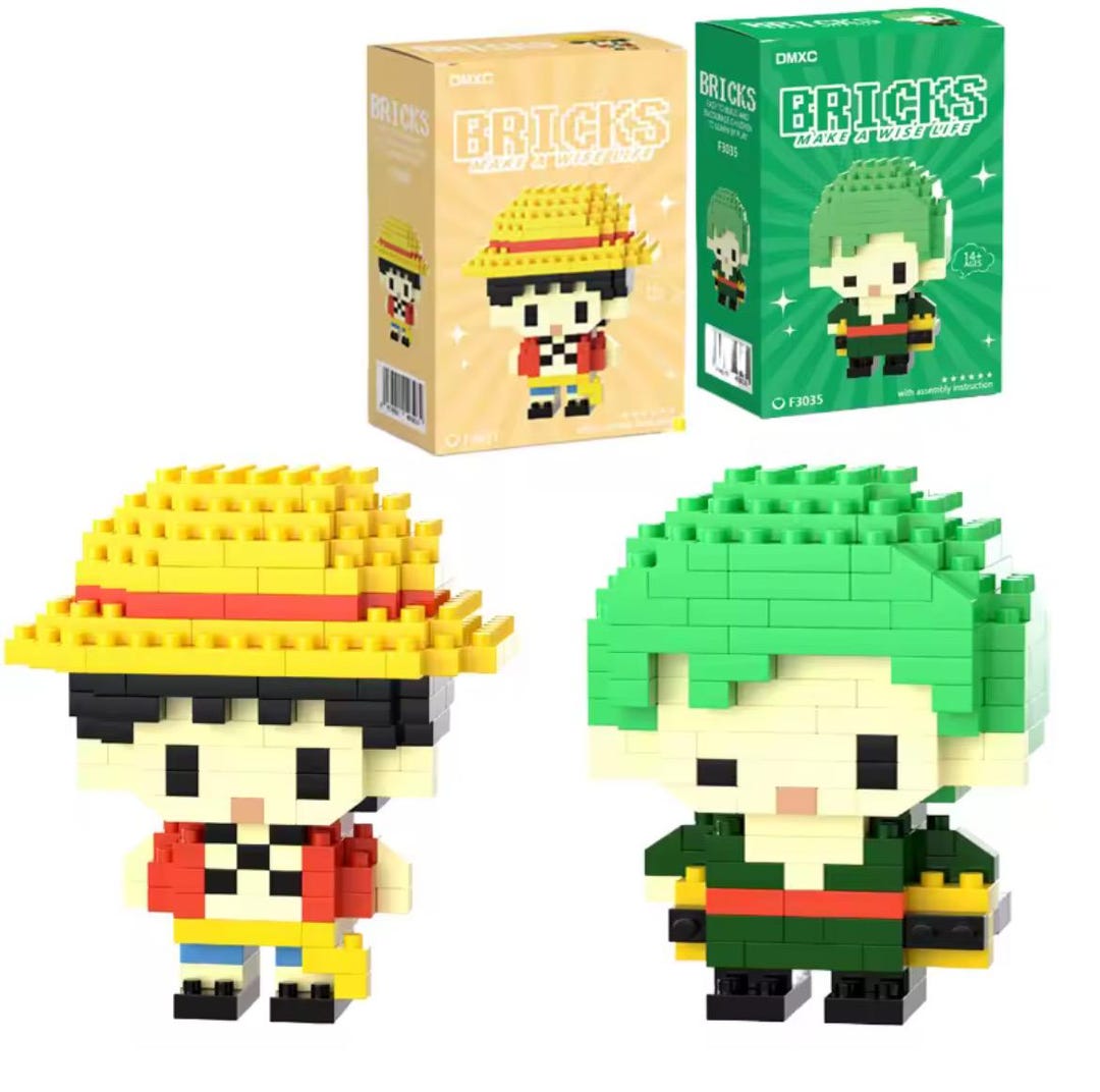 One Piece Pirate Strawhat Building Block Puzzle Figure Luffy Zoro Sanji Nami Ussop - Etsy