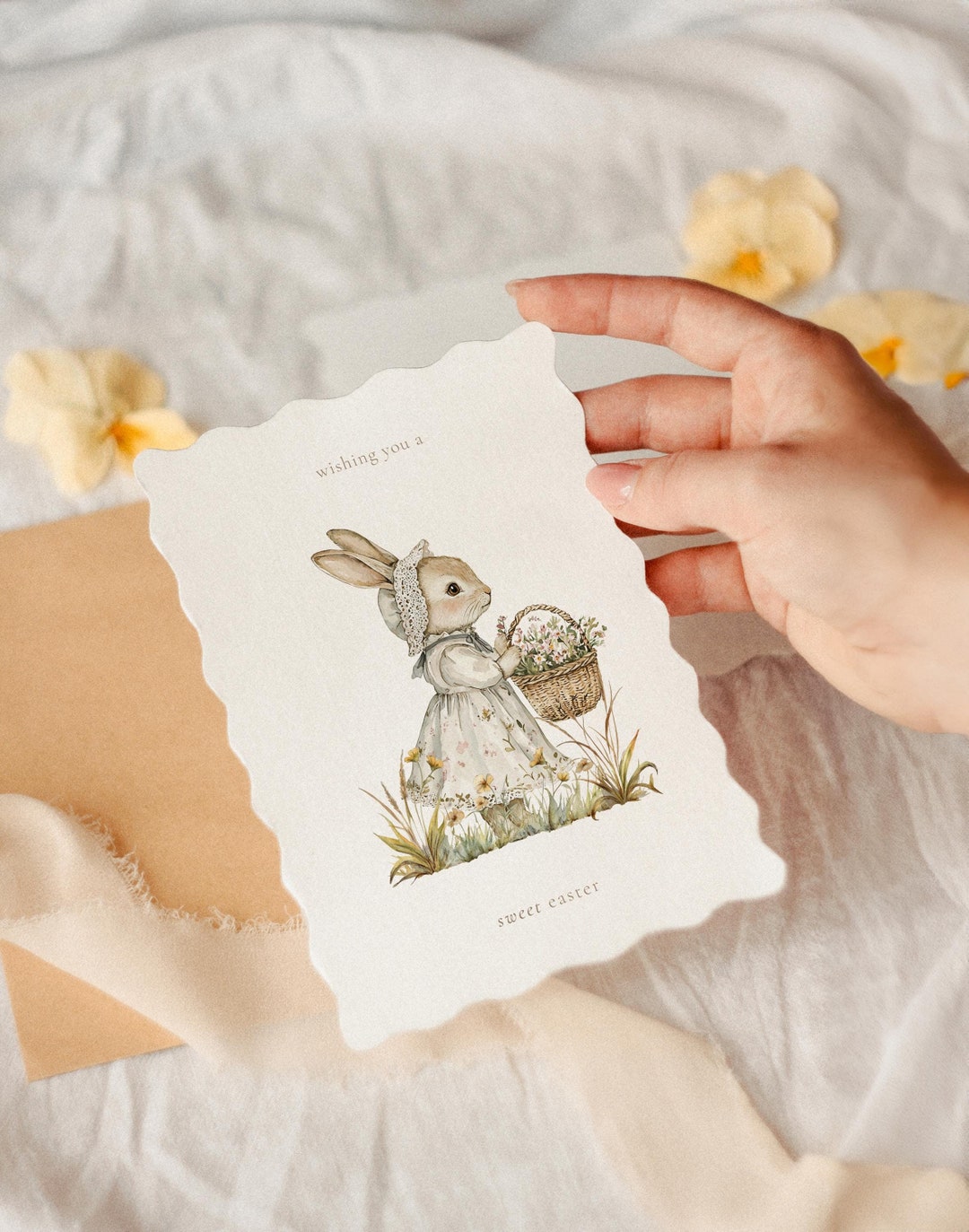 Printable Easter Card | Watercolour Rabbits | Digital Download | Easter ...