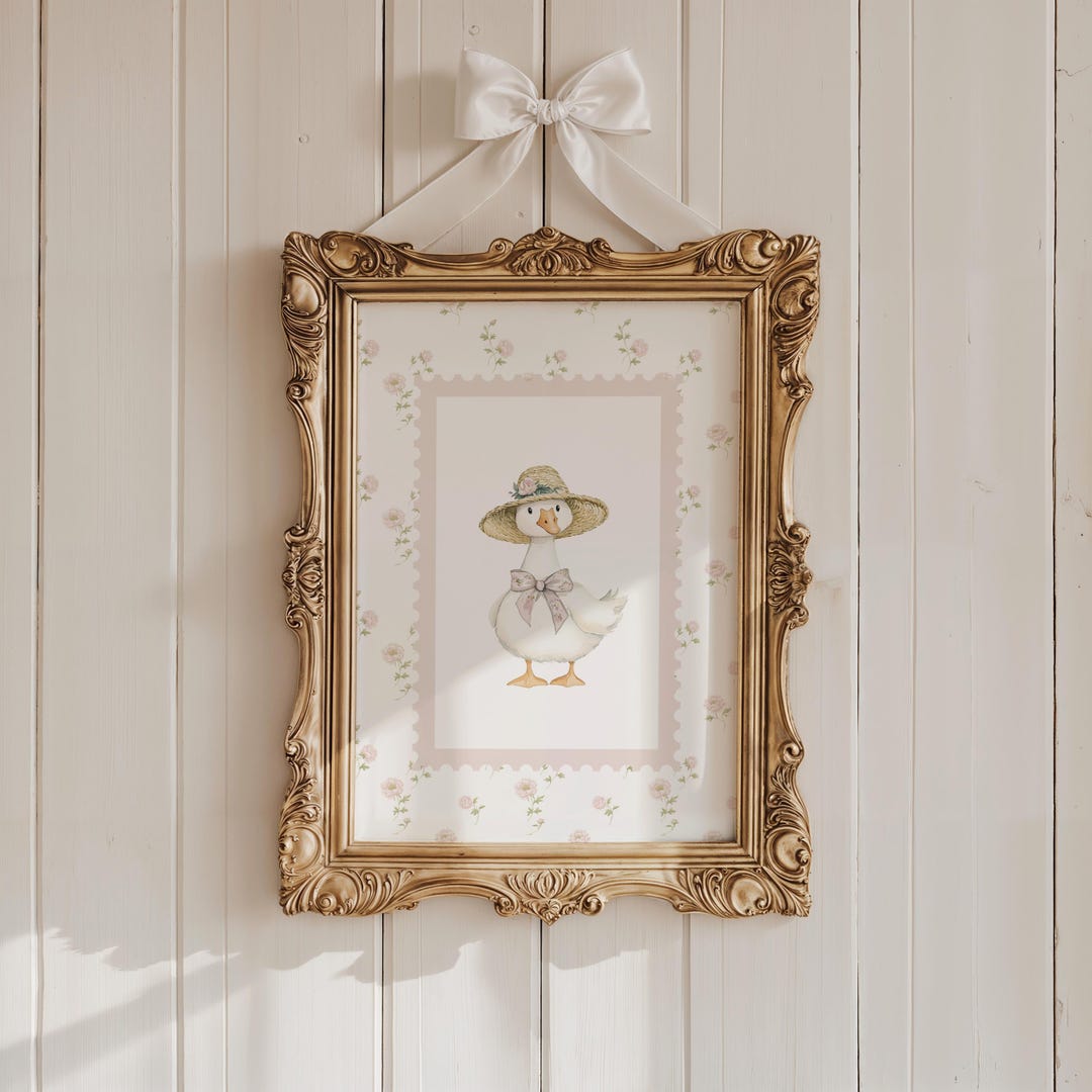 Vintage-inspired Goose Wall Art | Digital Printable | Whimsical ...