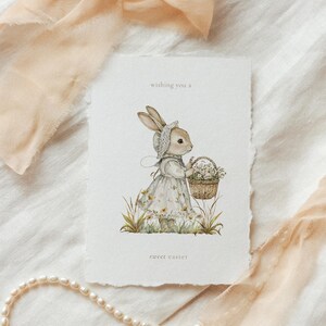 Printable Easter Card | Watercolour Rabbits | Digital Download | Easter ...