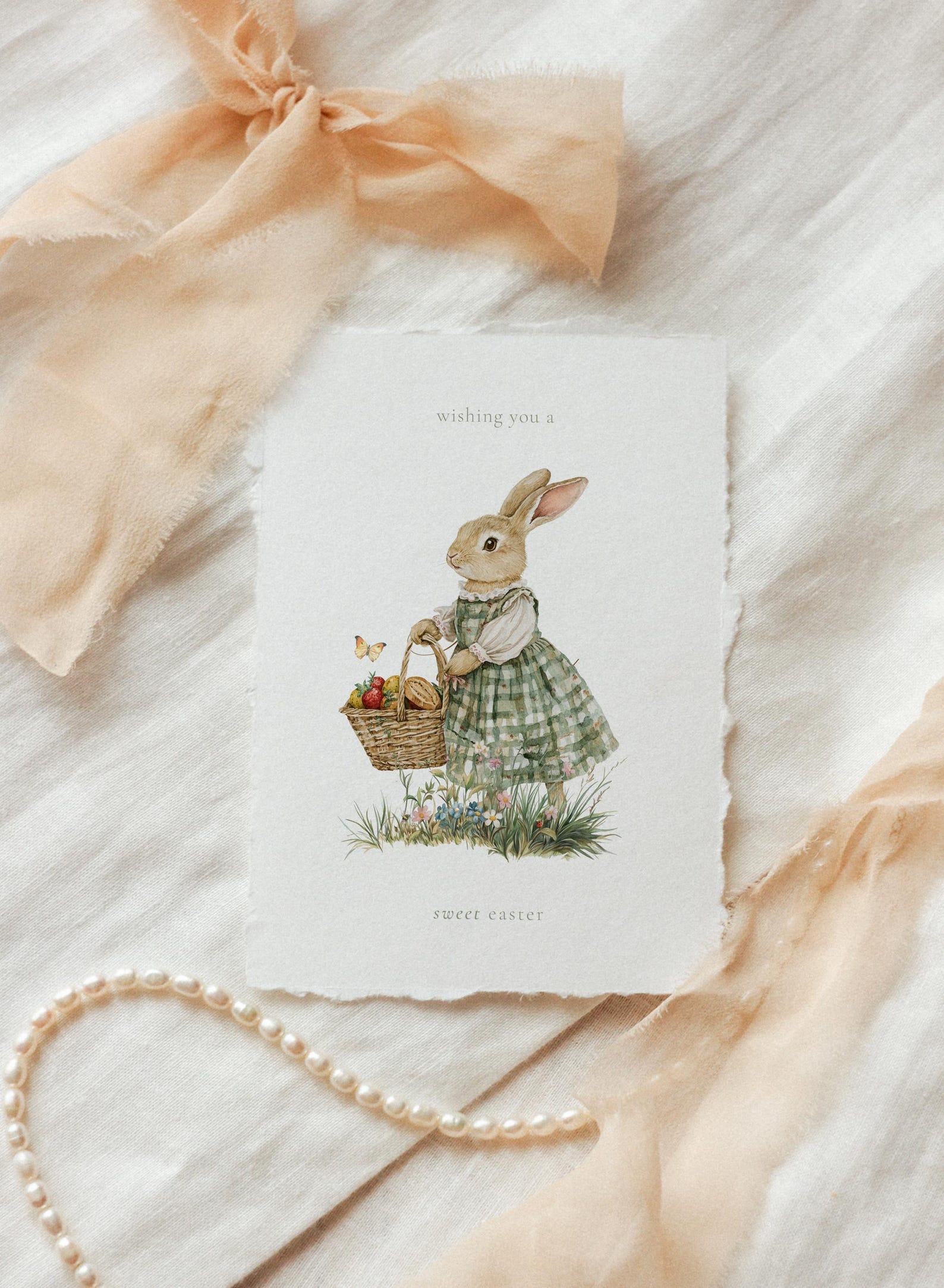 Printable Easter Card | Watercolour Rabbits | Digital Download | Easter ...
