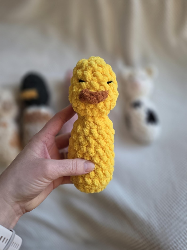 Crochet Rattle for Babies- Crochet Farm Animals, Baby Shower Gift ...