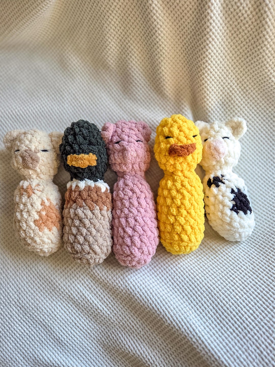 Crochet Rattle for Babies- Crochet Farm Animals, Baby Shower Gift ...