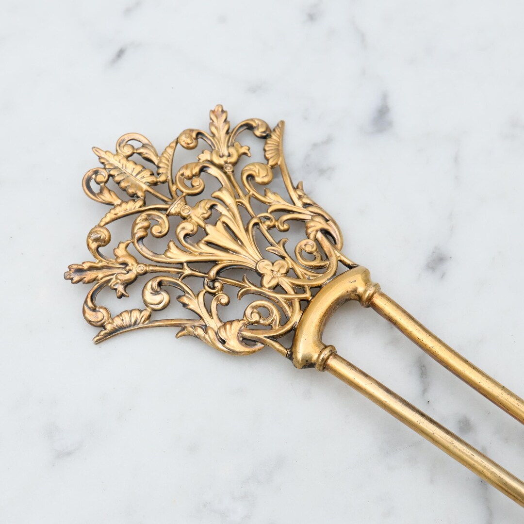 Antique Victorian Renaissance Revival Vermeil Sterling Silver Hair Pin ...