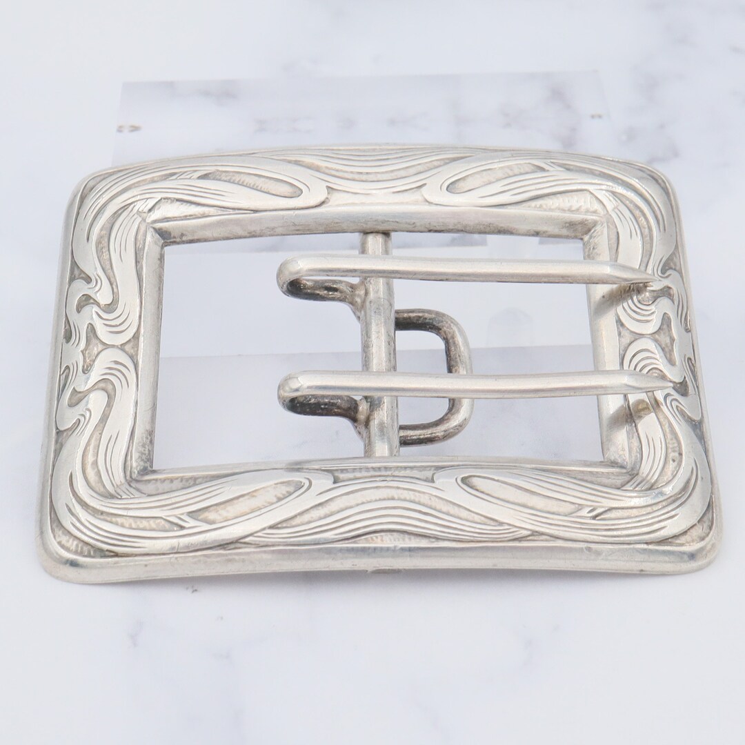 Antique Sterling William B. Kerr Art Nouveau Engraved Buckle - Etsy