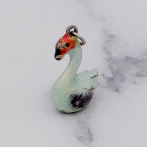 Rare Antique Sterling & Enamel Double Sided Goose Charm - Etsy