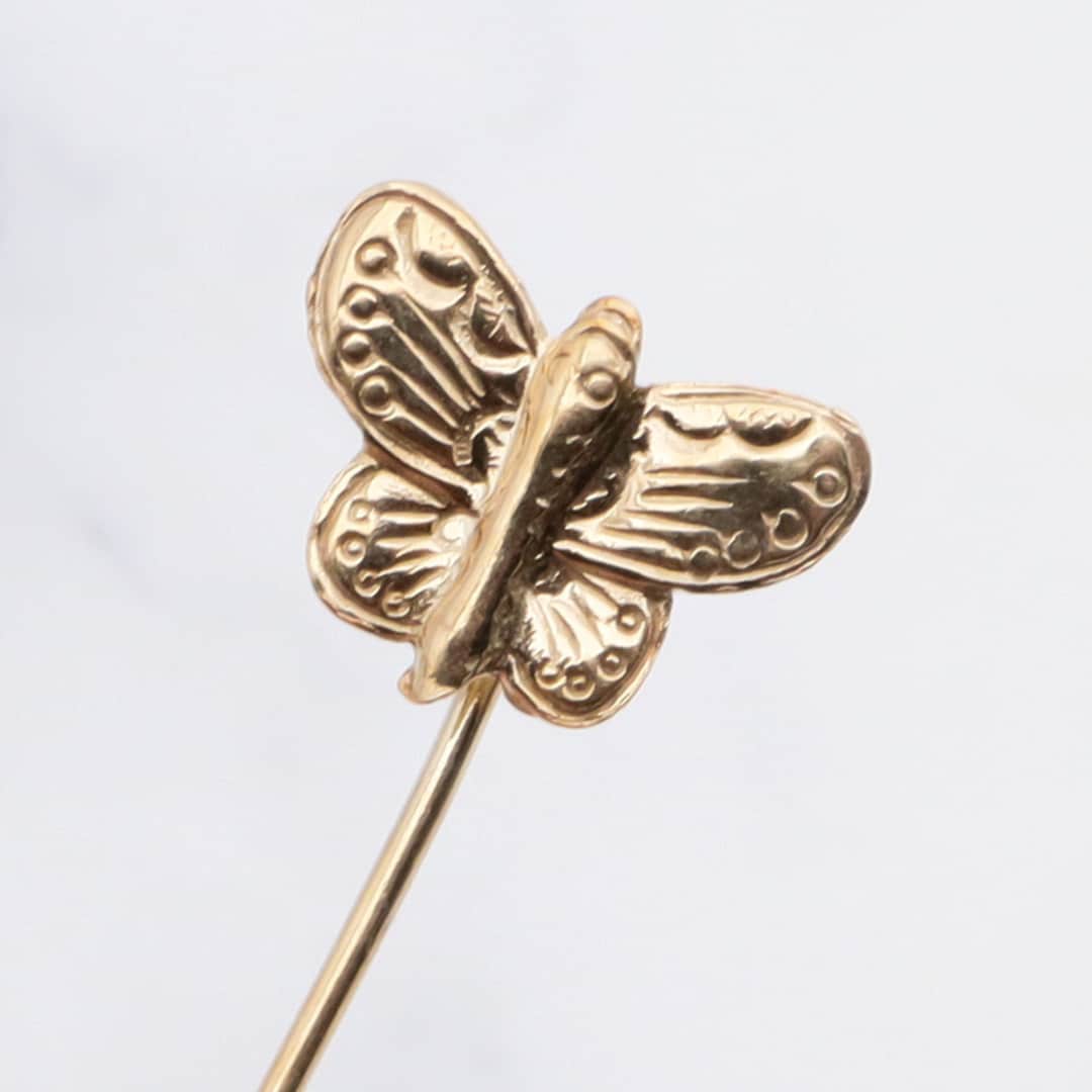 Vintage 14k Gold Butterfly Stick Pin - Etsy