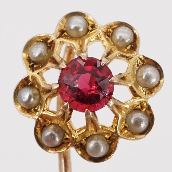 Garnet Stick Pin - Etsy
