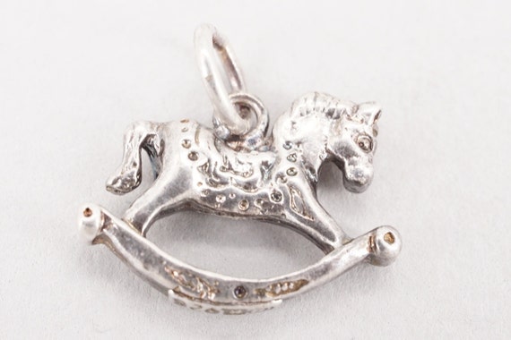 Vintage Sterling Silver Rocking Horse Charm - Etsy
