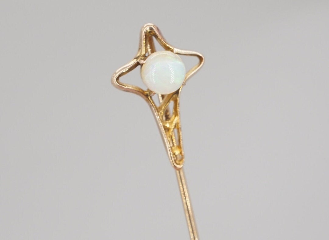 Antique Victorian 10K Gold Opal Stick Pin WW - Etsy