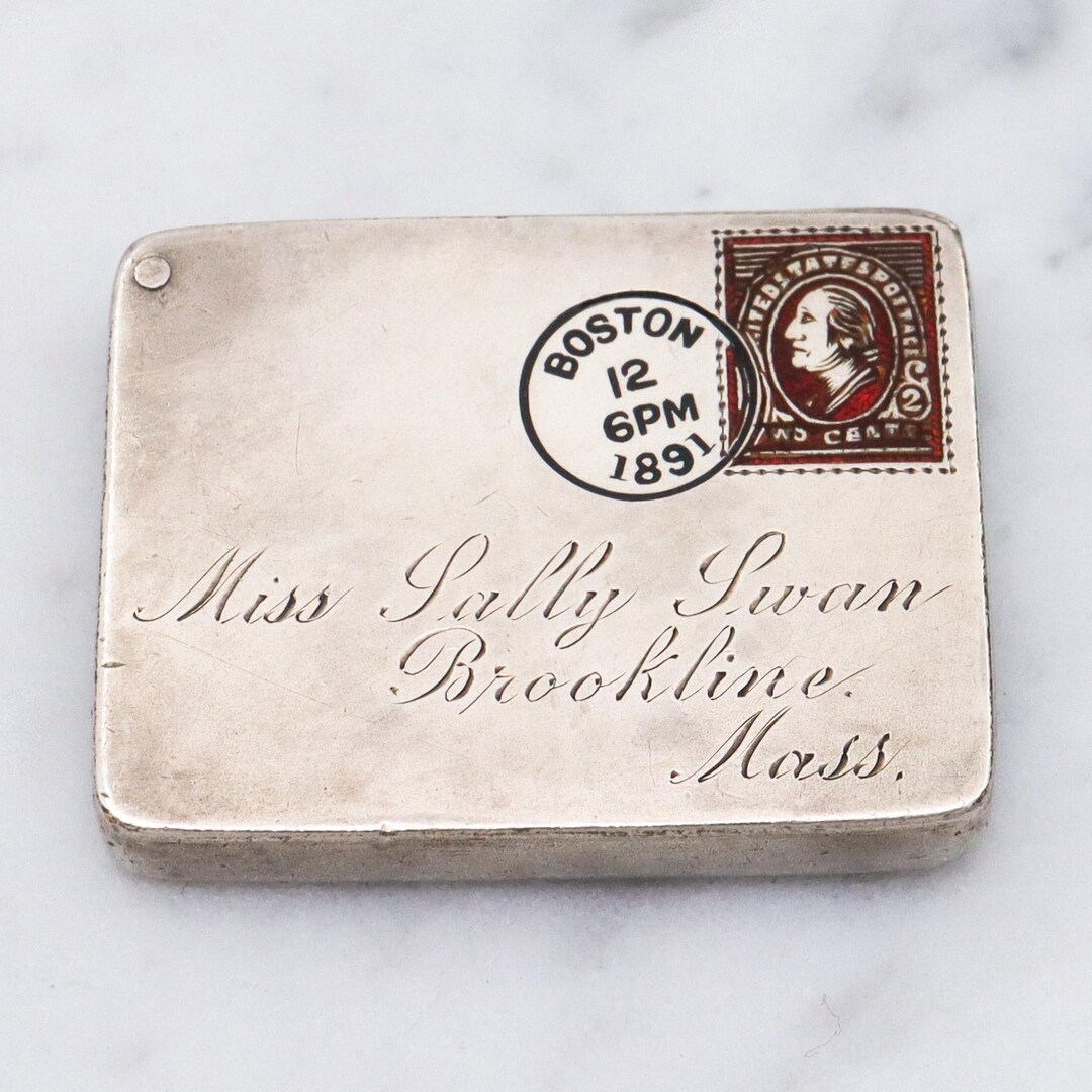 Rare 1891 Gorham Sterling Silver Enameled Envelope Form Stamp Box - Etsy