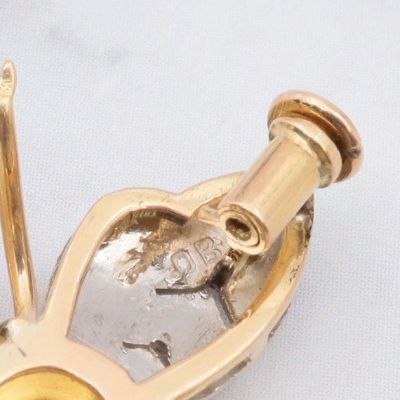 Antique exceptional 18k & platinum insect brooch w/di… - Gem