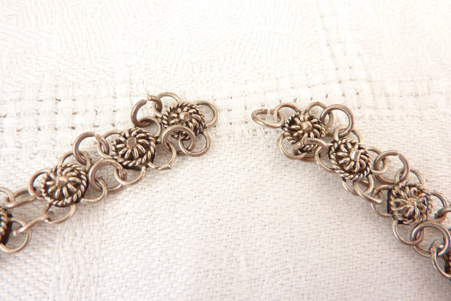 Vintage Silver Tone Dangling Link Necklace AS IS for Repair | Etsy