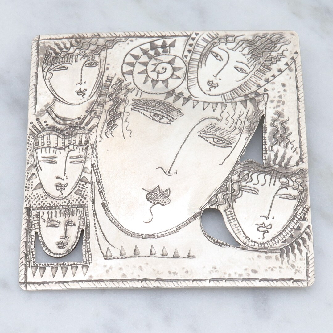 1980s Susan Brooks One of a Kind Engraved Sterling Brooch - Etsy