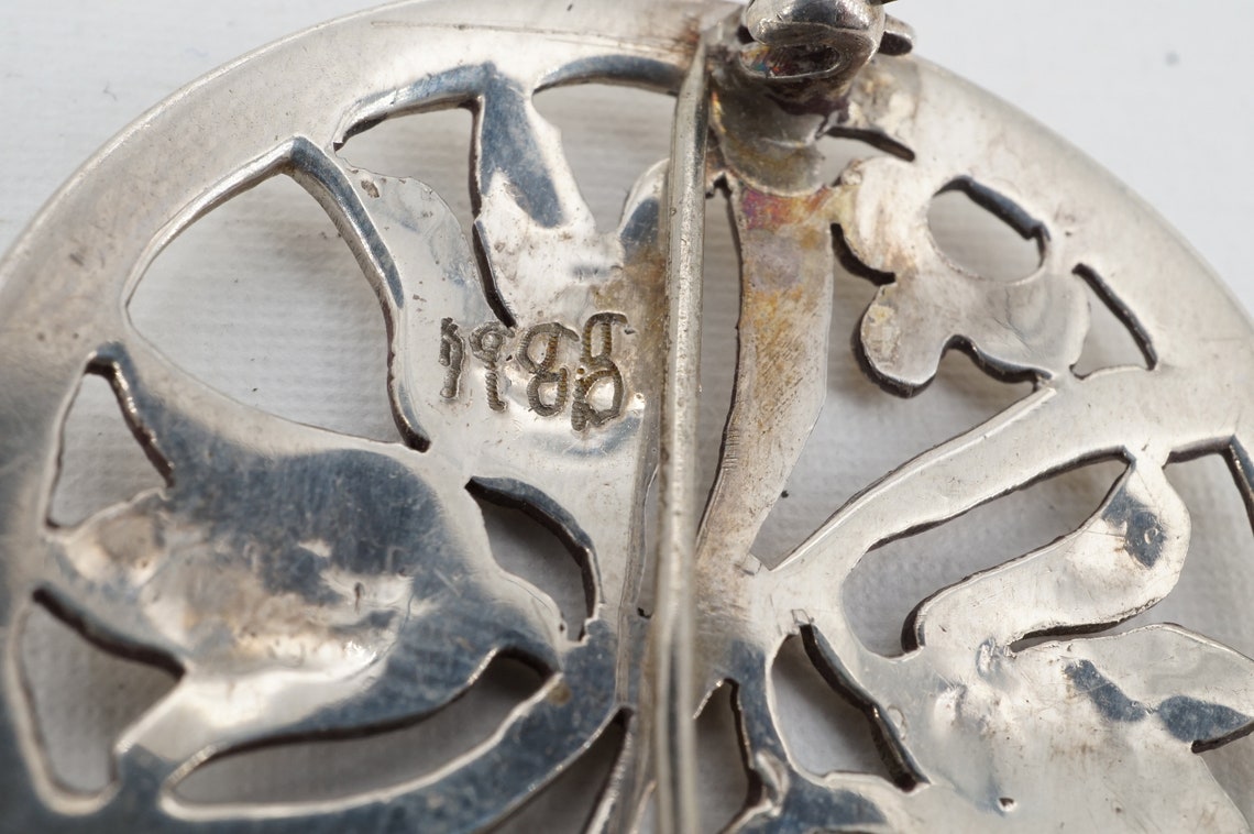 Vintage Handmade Sterling Artist Signed Tulip Brooch | Etsy