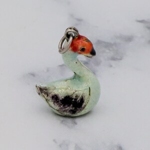 Rare Antique Sterling & Enamel Double Sided Goose Charm - Etsy