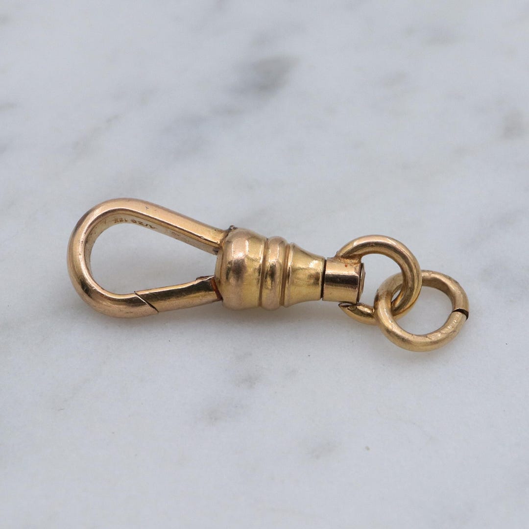 Antique Gold Filled Dog Clip Clasp Necklace Swiveling Clasp - Etsy