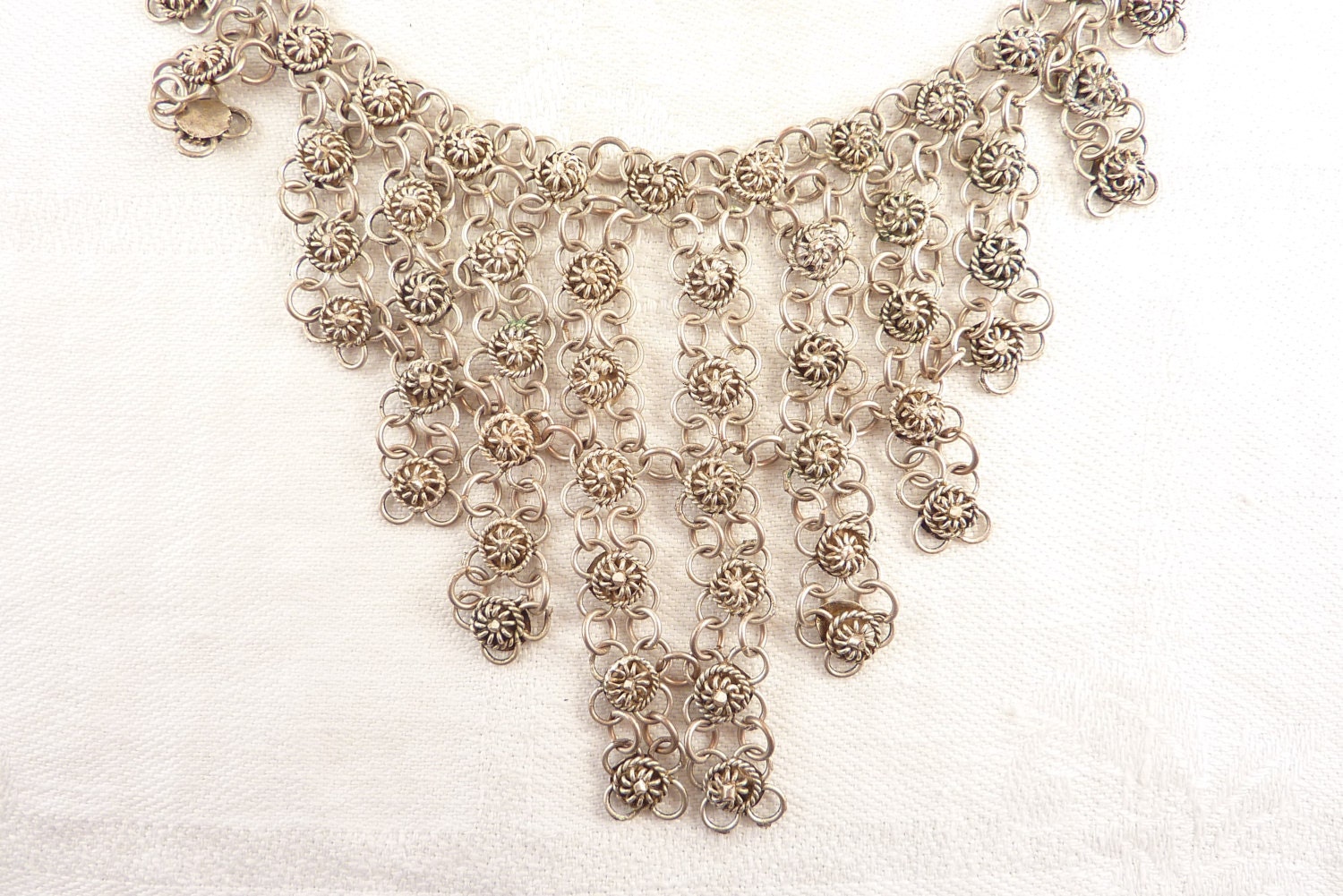 Vintage Silver Tone Dangling Link Necklace AS IS for Repair | Etsy