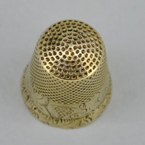 Antique Victorian 10k Gold Engraved Thimble ar Size 8 - Etsy