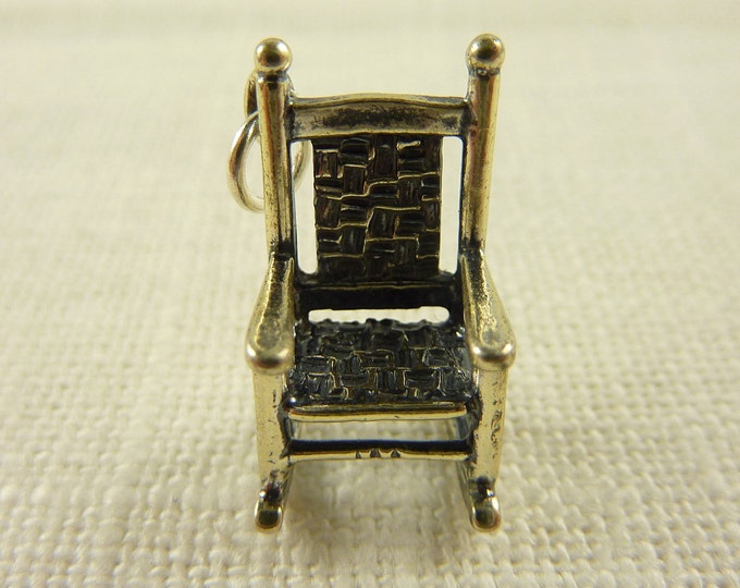 Vintage Large Sterling Rocking Chair Charm - Etsy