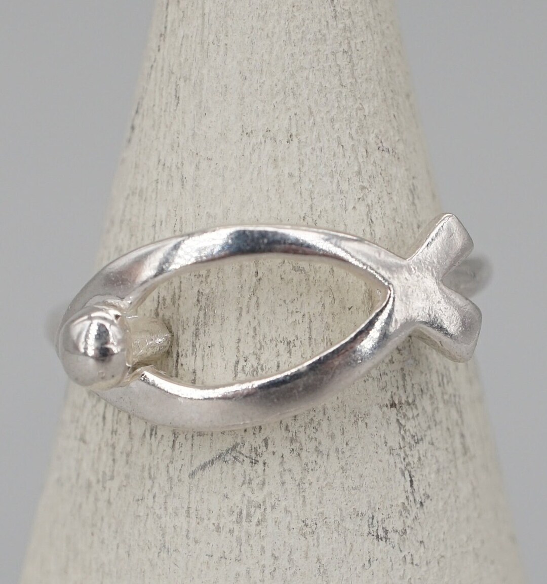 Vintage Sterling Silver Ichthys Jesus Fish Ring - Etsy