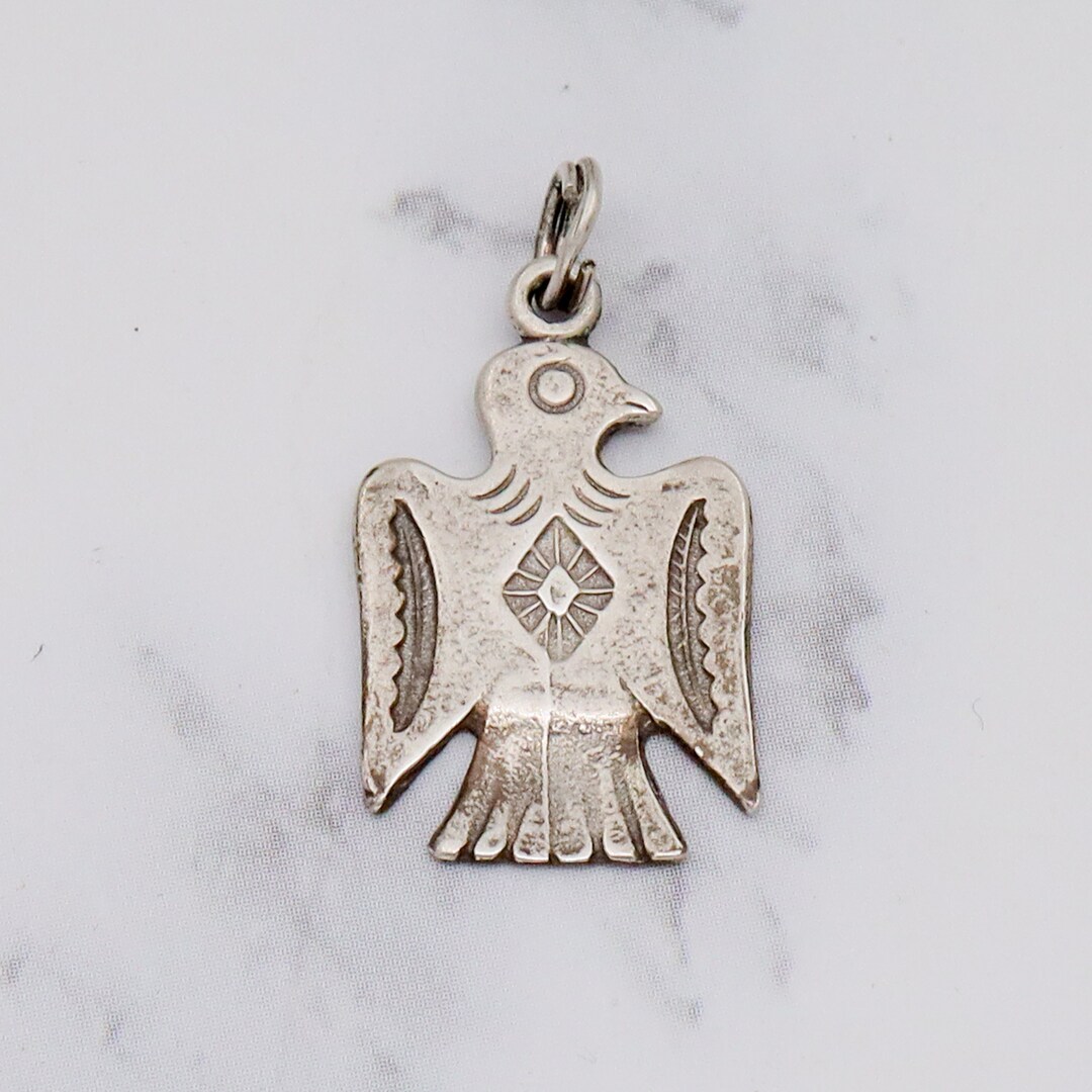 Antique Native American Sterling Thunderbird Charm - Etsy