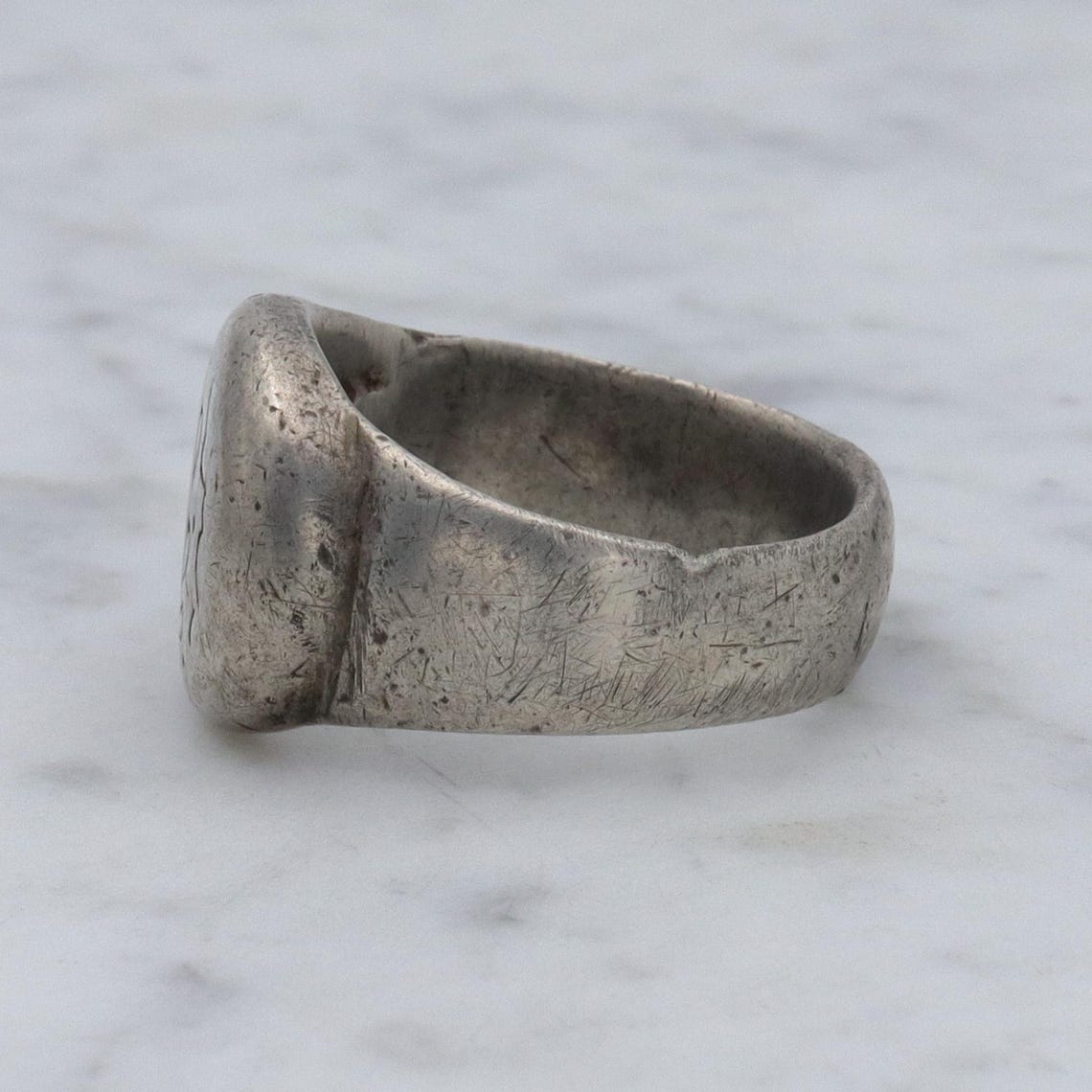 Ancient Middle Eastern Silver Signet Ring, Sz 9 - Etsy