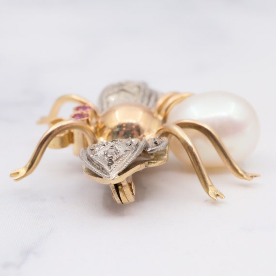 Antique exceptional 18k & platinum insect brooch w/di… - Gem