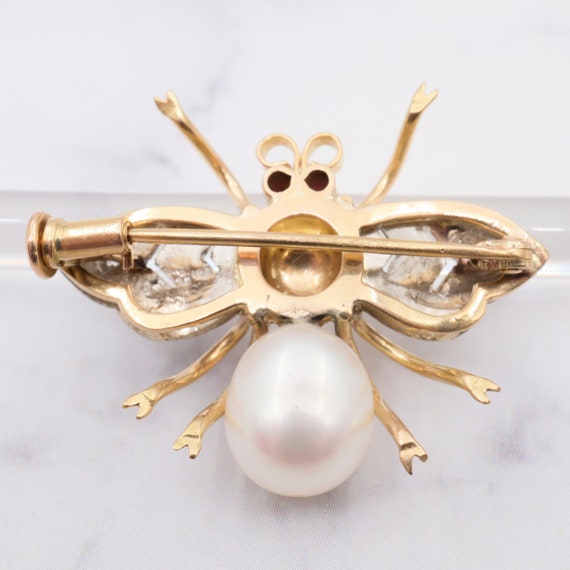 Antique exceptional 18k & platinum insect brooch w/di… - Gem