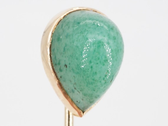 Vintage 14k Gold Jade Stick Pin Ww | Etsy
