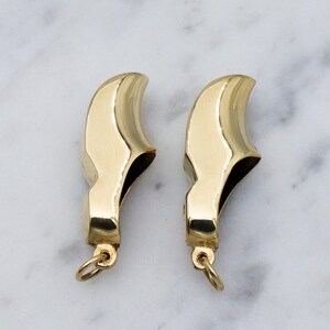 Large Vintage 14k Gold Clog Shoe Pendant - Etsy