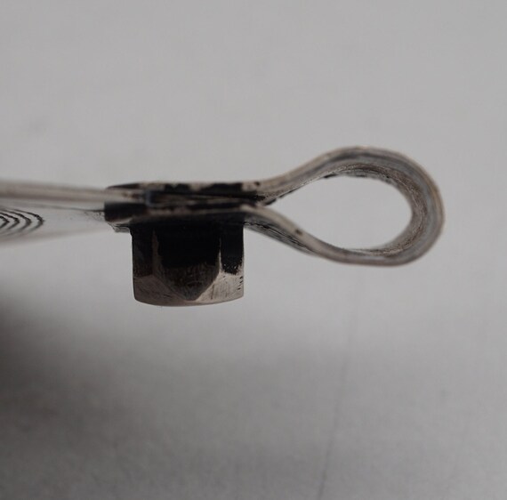 Antique Silver Moroccan Berber Eye Of God Disc Pendant - Gem